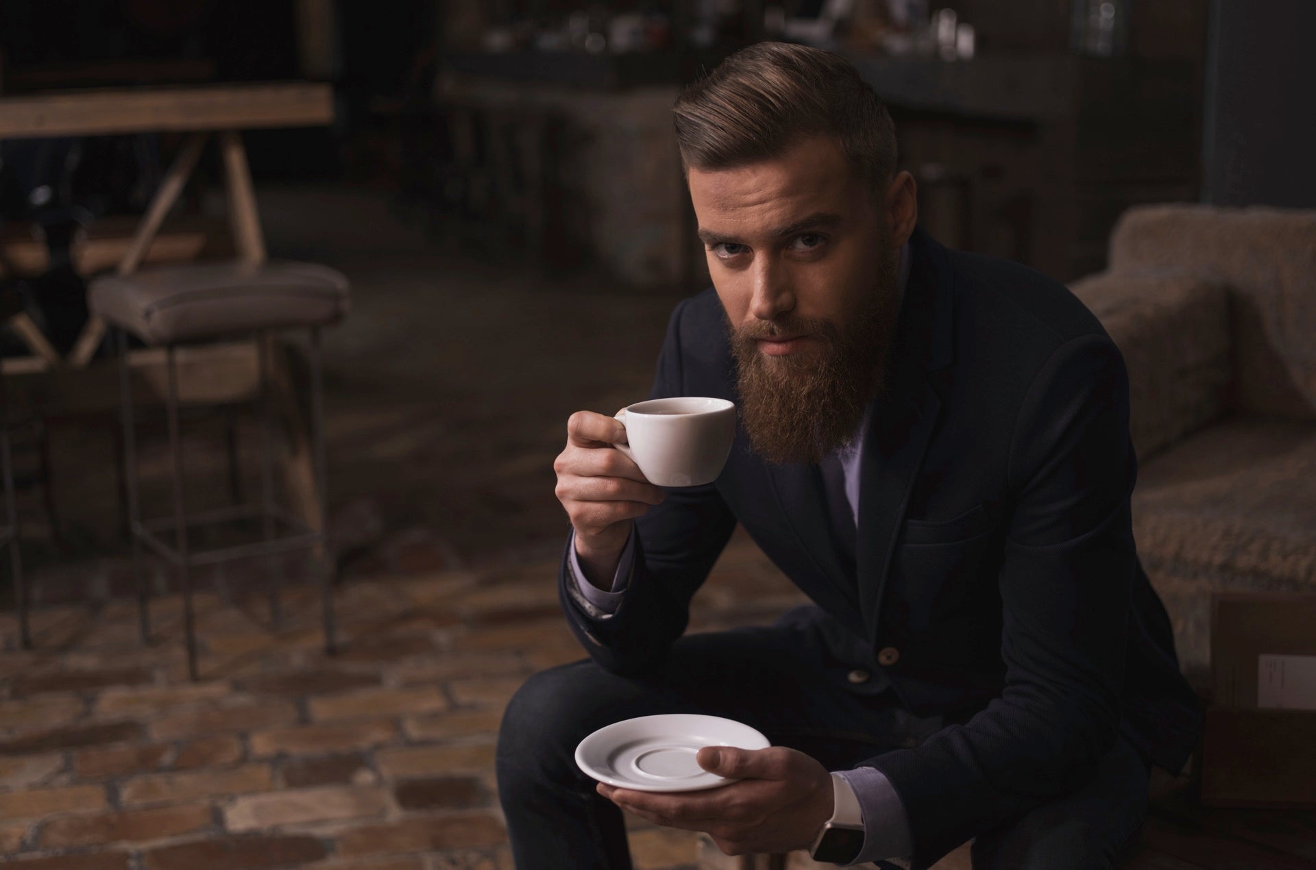 how to make a coffee ground beard