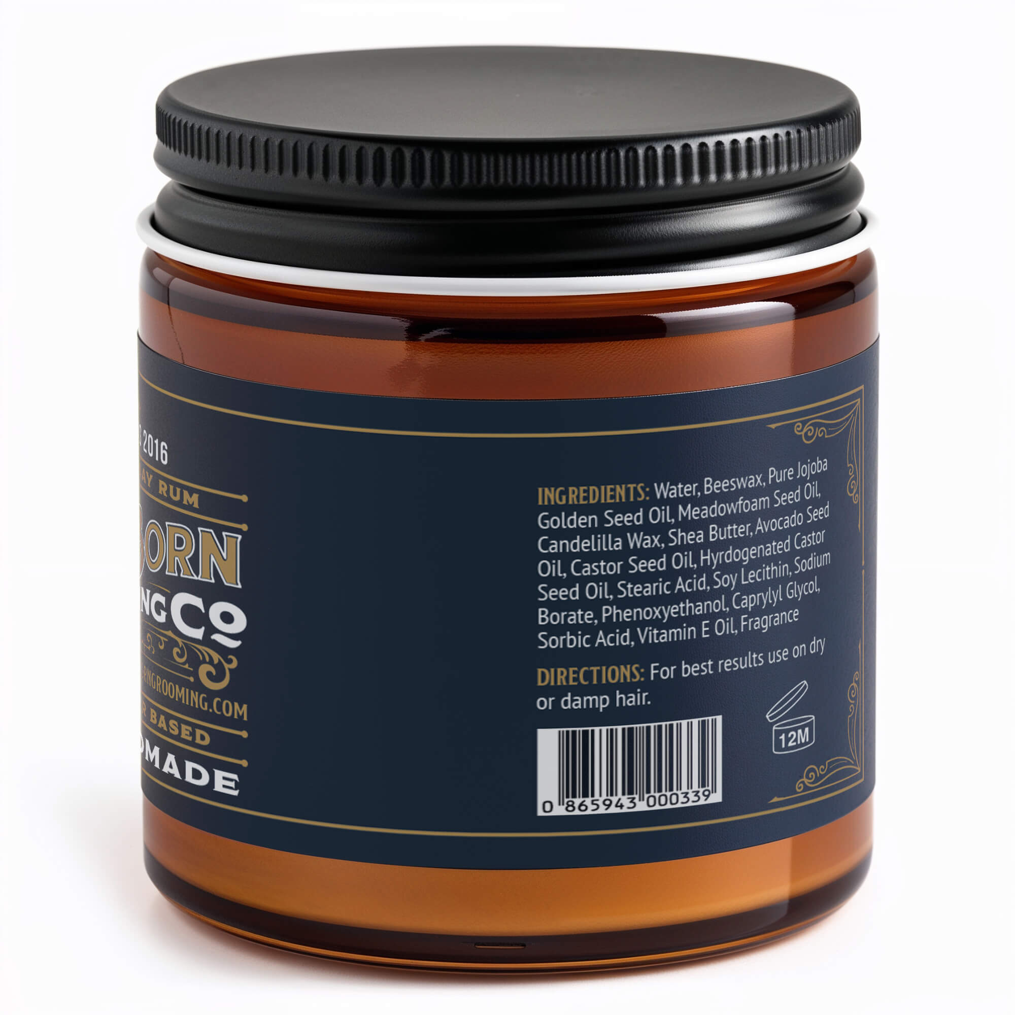 Original Pomade (Bay Rum, 4 oz) | Battle Born Grooming Co.